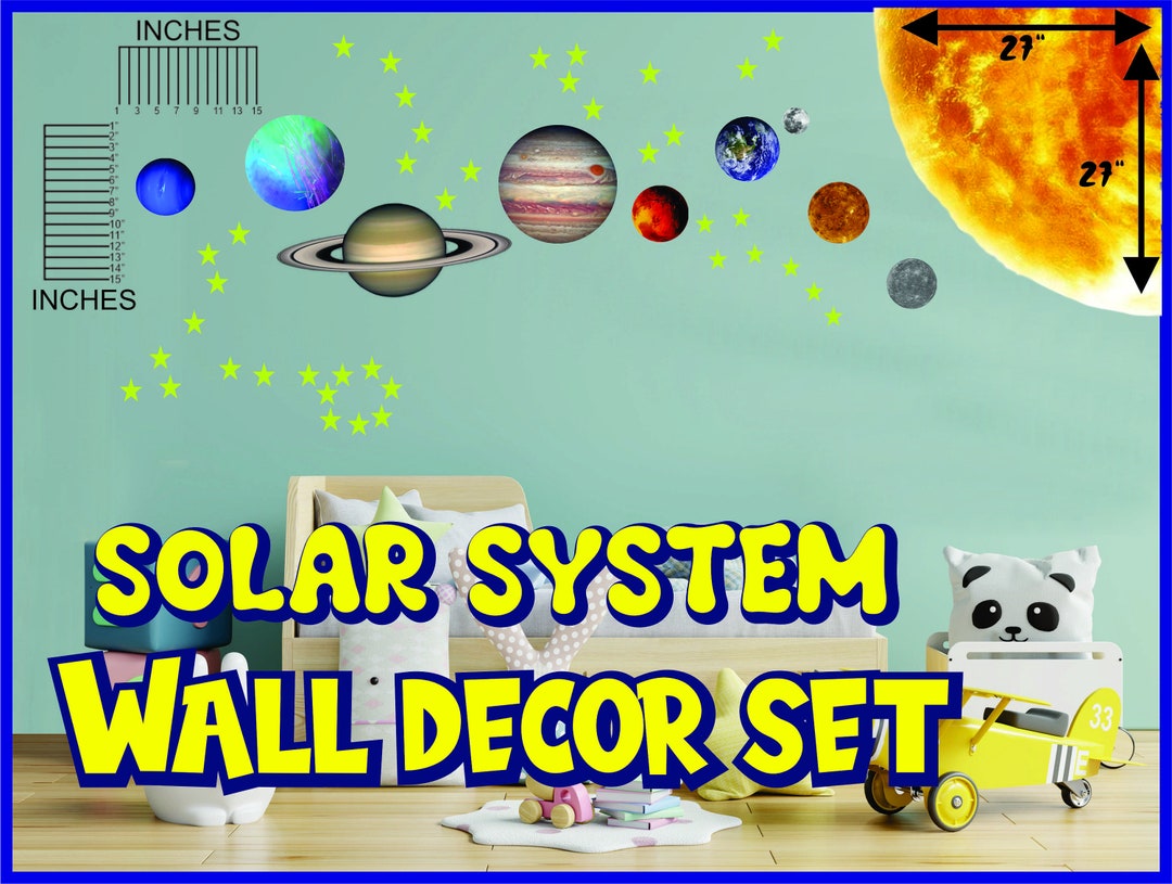 Solar System Wall Decor Set - Etsy