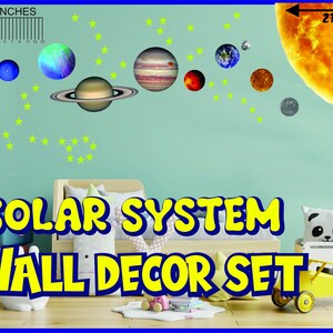 Solar System Wall Decor Set - Etsy