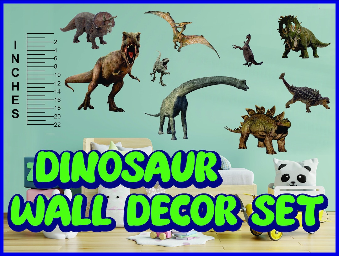 Dinosaur Wall Decor Set - Etsy