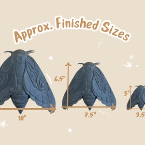 Pottery Template Moth | Slab Building | 3 Sizes | Instant PDF Download ...