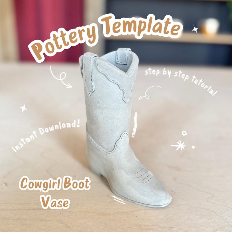 Ceramic Cowboy Boot Vases - Etsy