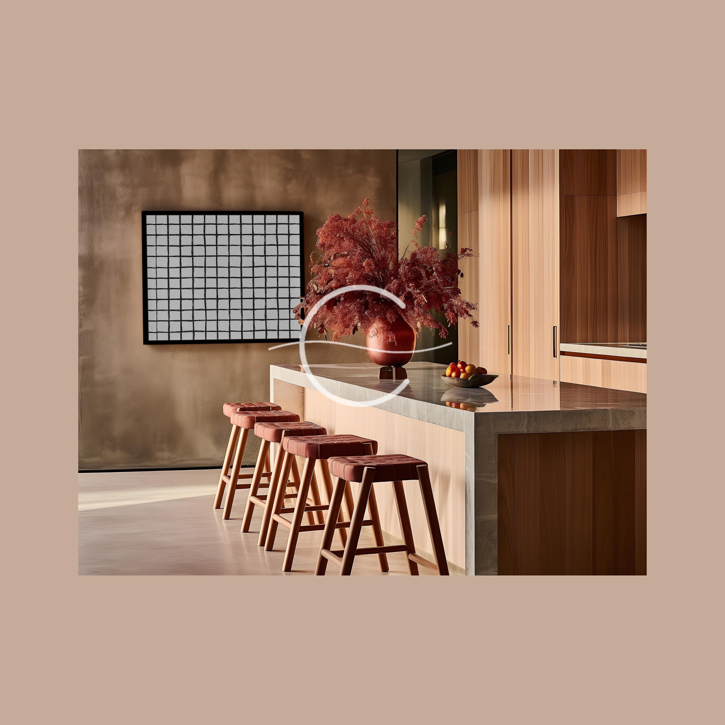 3 Modern Kitchen Counter Poster Mockup Bundle Frame Mockup - Etsy