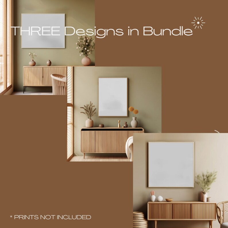 3 Photoshop Green Console Art Mockup Bundle, Minimal Mockup for Digital ...
