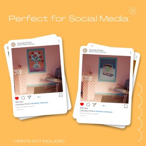 3 CANVA DIN A Pink Living Art Mockup Bundle, Vertical Frame Mock Up ...