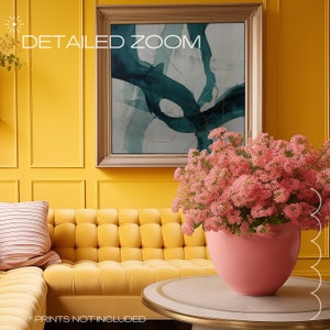 High Definition Yellow Living Room Aesthetic Frame Mock up Bundle ...