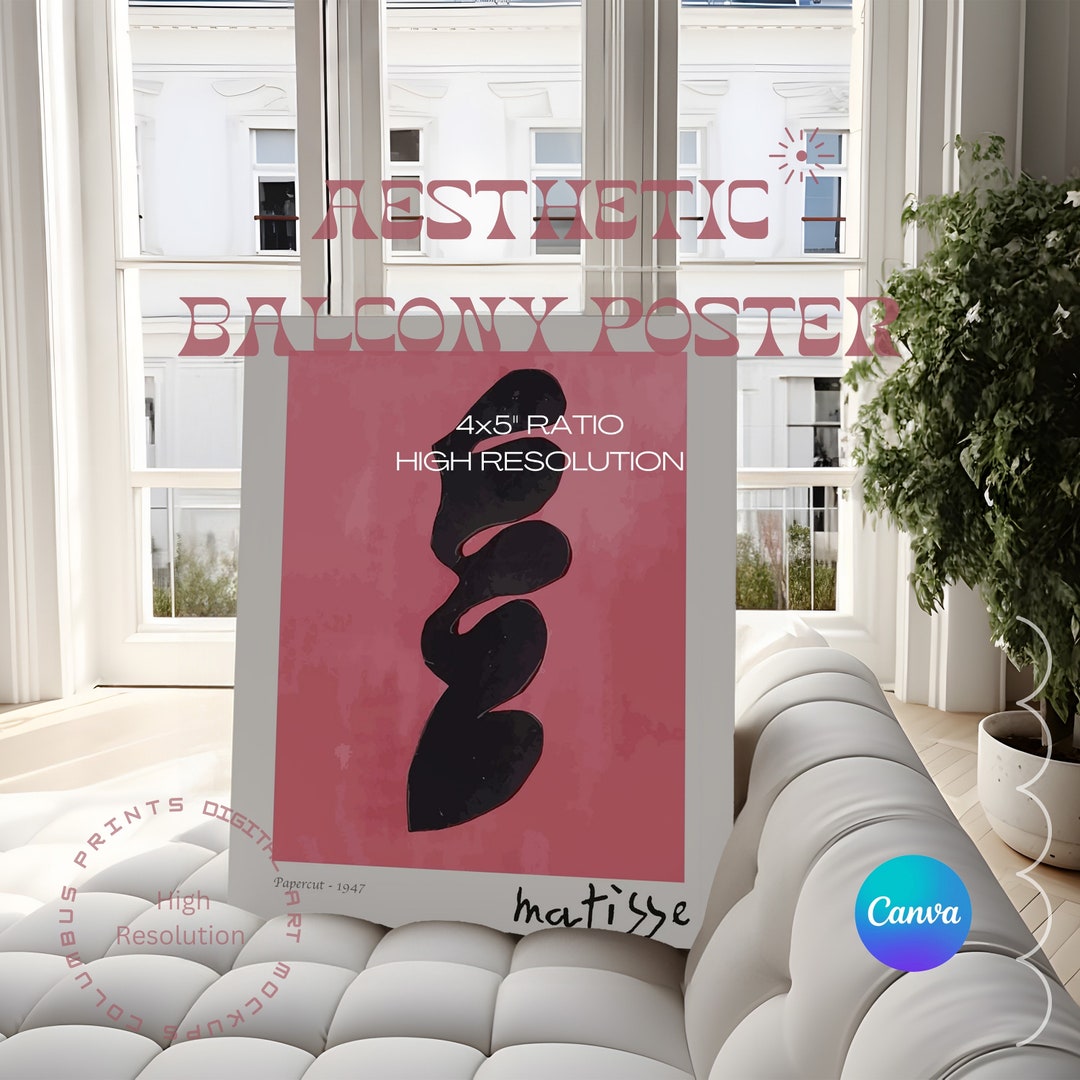 CANVA TEMPLATE, Aesthetic Victorian Balcony Vertical Art Mockup ...