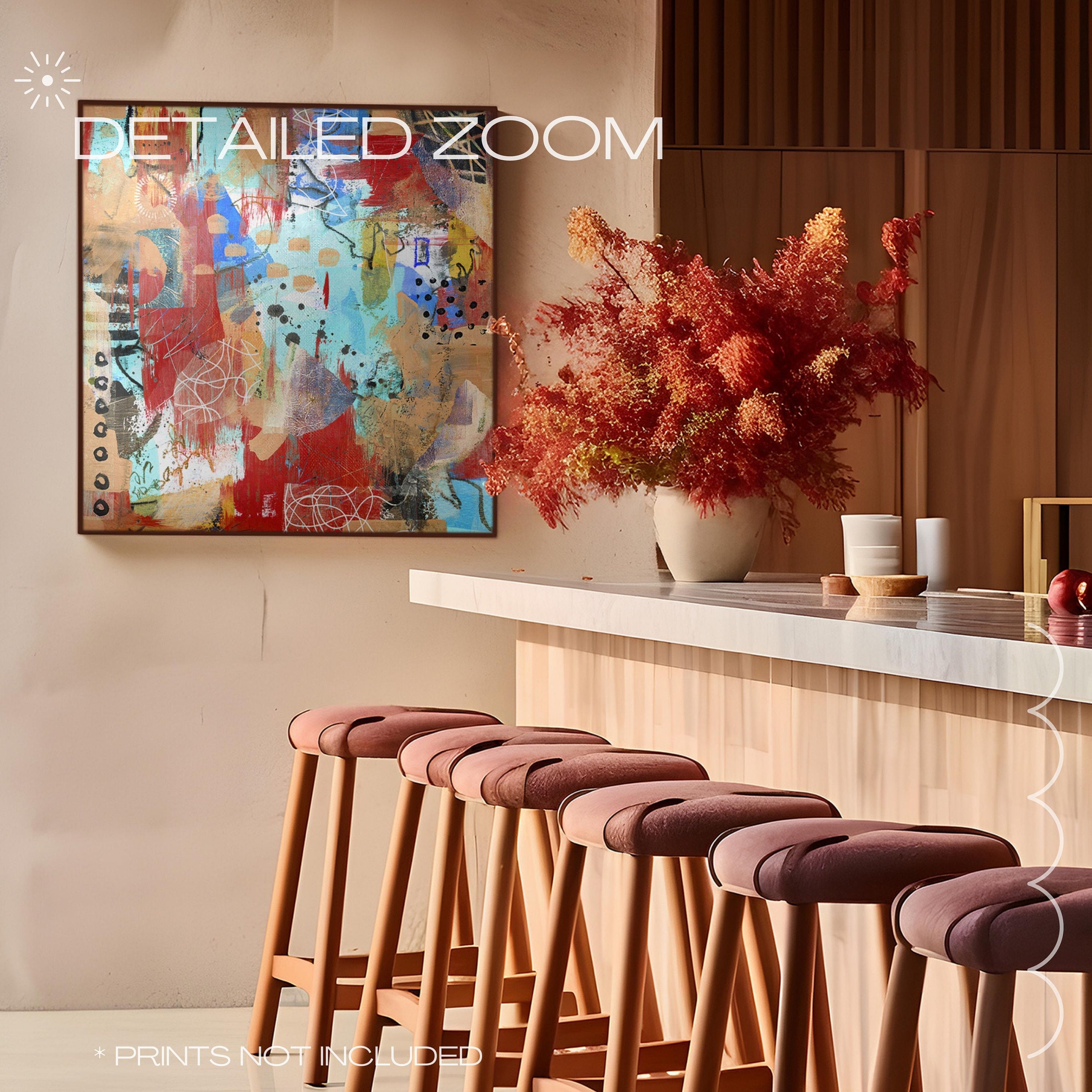 3 Modern Kitchen Counter Poster Mockup Bundle Frame Mockup - Etsy