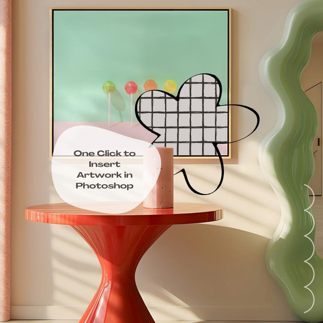 5 Unique Retro Art Mockup Bundle Digital Print Frame Blank - Etsy