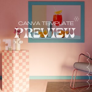 3 CANVA DIN A Pink Living Art Mockup Bundle, Vertical Frame Mock Up ...