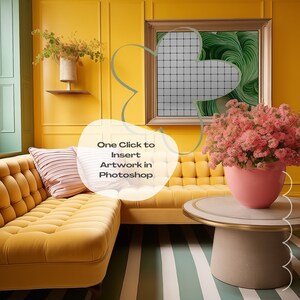 High Definition Yellow Living Room Aesthetic Frame Mock up Bundle ...