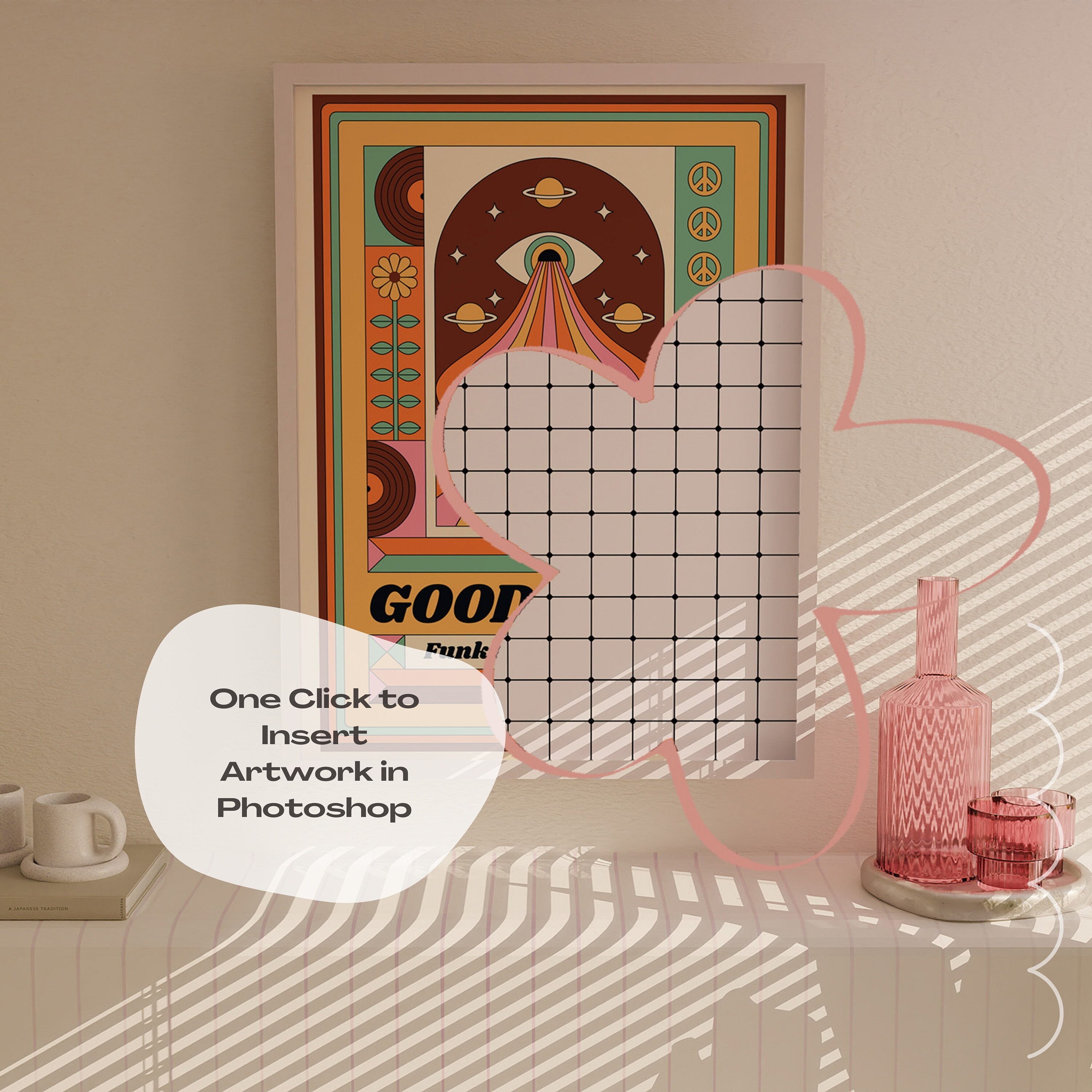 3 Art Sizes Aesthetic Mockup Bundle, Close-up Mockup Frame, Unique HQ ...