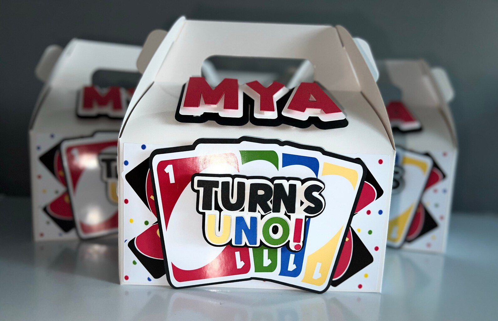UNO Party Goodie Boxes UNO Gable Boxes UNO Party Favors - Etsy