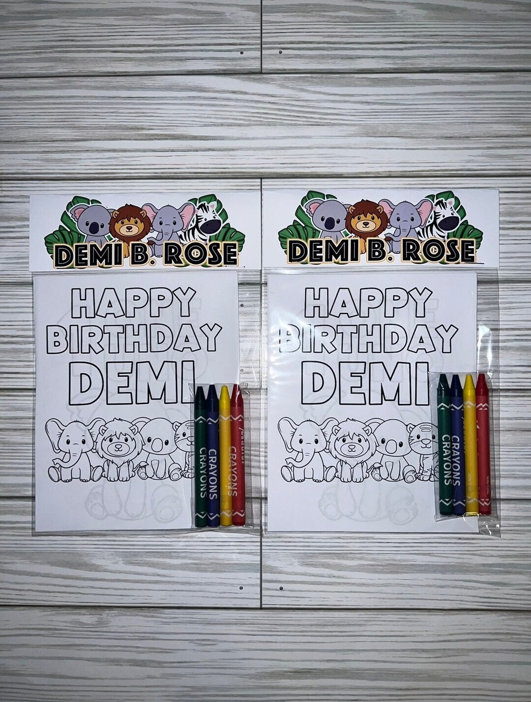 Wild One Coloring Kit Wild on Coloring Pages Safari Coloring - Etsy