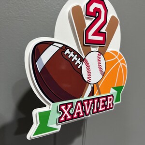 Sports Cake Topper Basketball Baseball Football Soccer Cake - Etsy