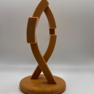 3D Printed Ichthus Cross – 6.5in Tall – Christian Décor – Faith Symbol ...