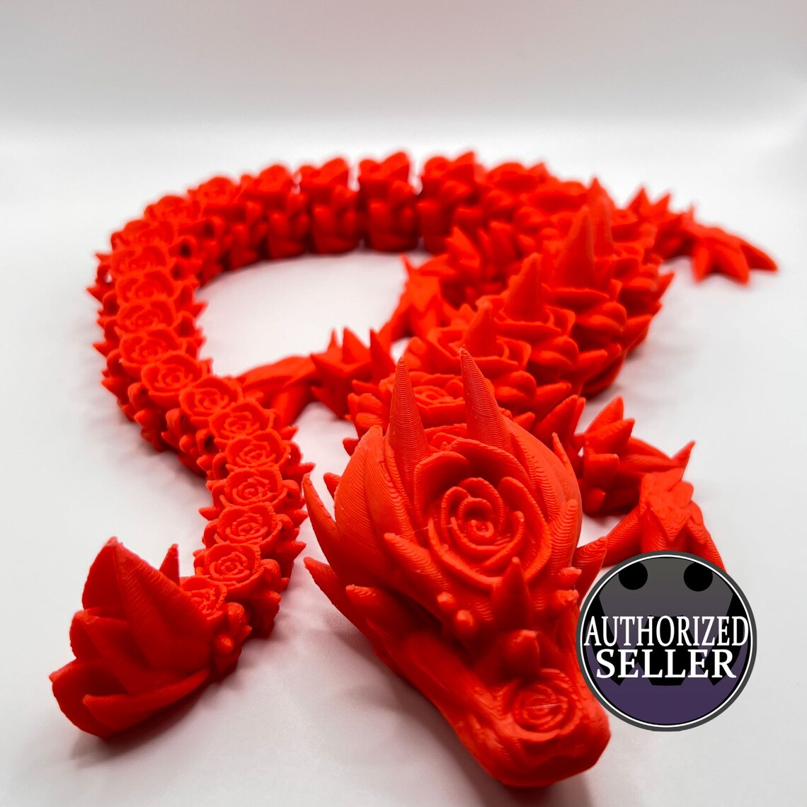 3D Printed Articulating Rose Dragon Flexi Dragon Fidget - Etsy