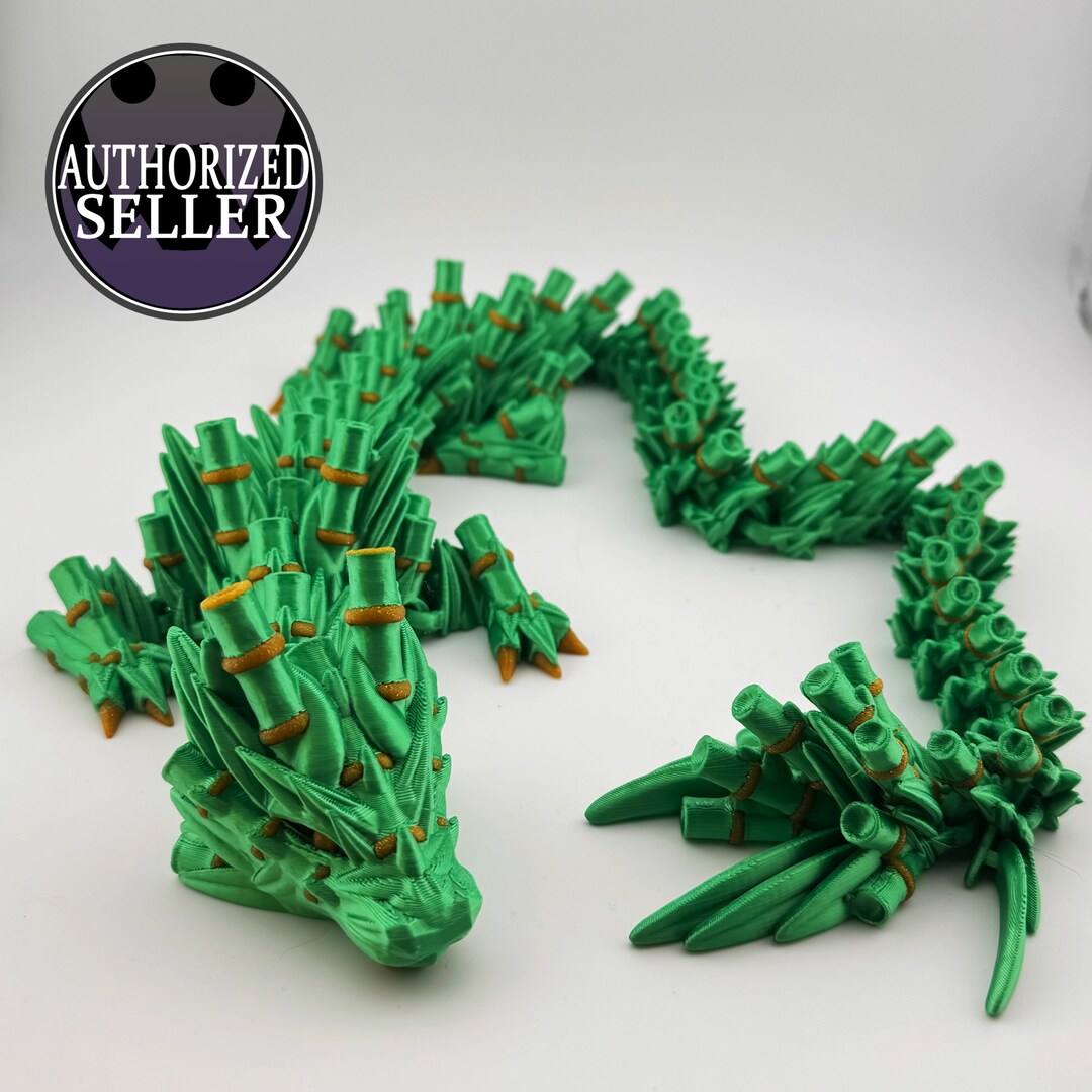 3D Printed Articulating Bamboo Dragon Flexi Dragon Fidget Toy - Etsy