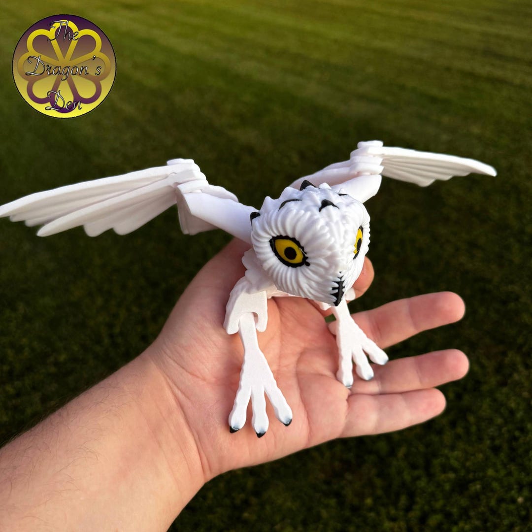 3D Printed Articulating Snow Owl Flexible, Stunning, and Unique ...