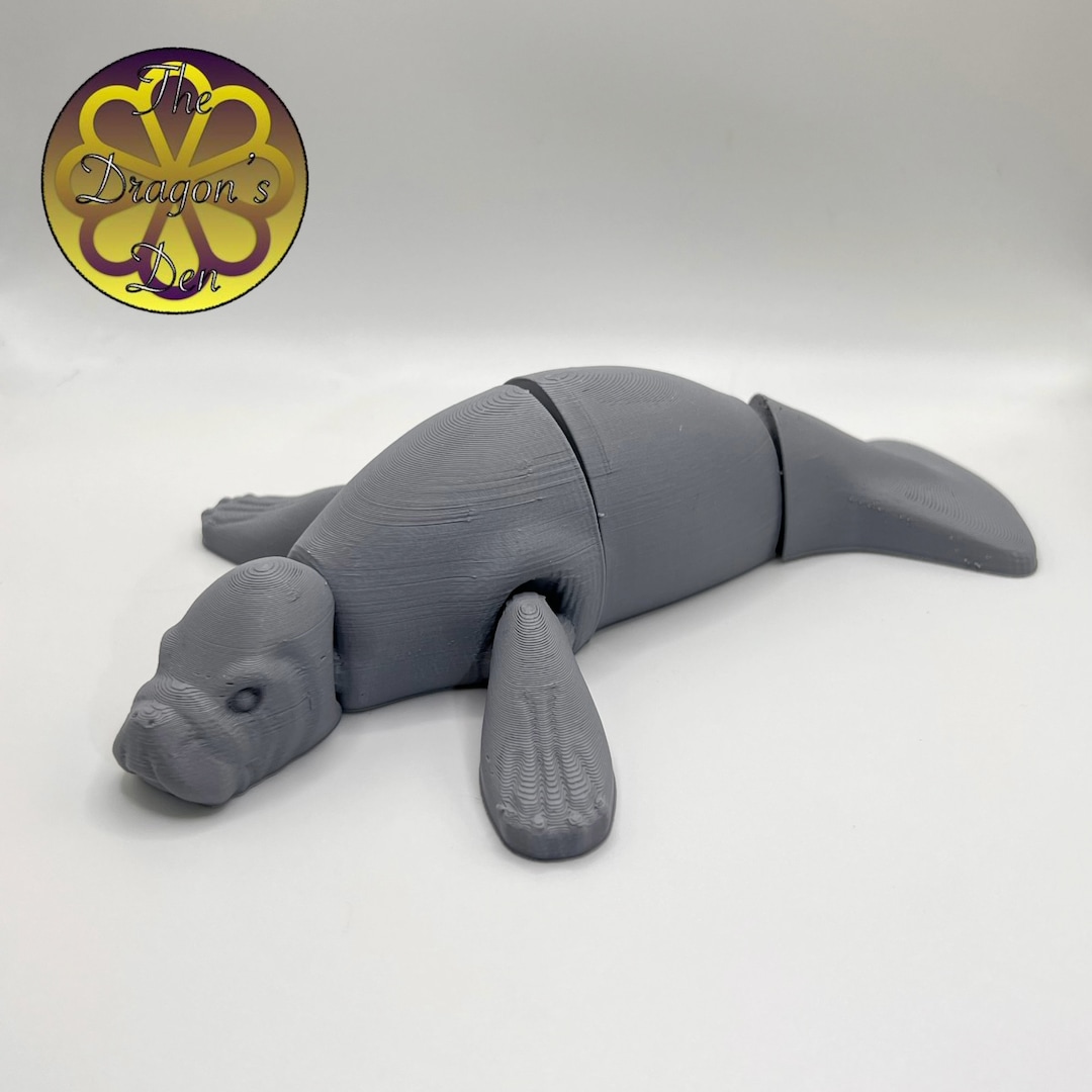3D Printed Articulating Manatee - Etsy