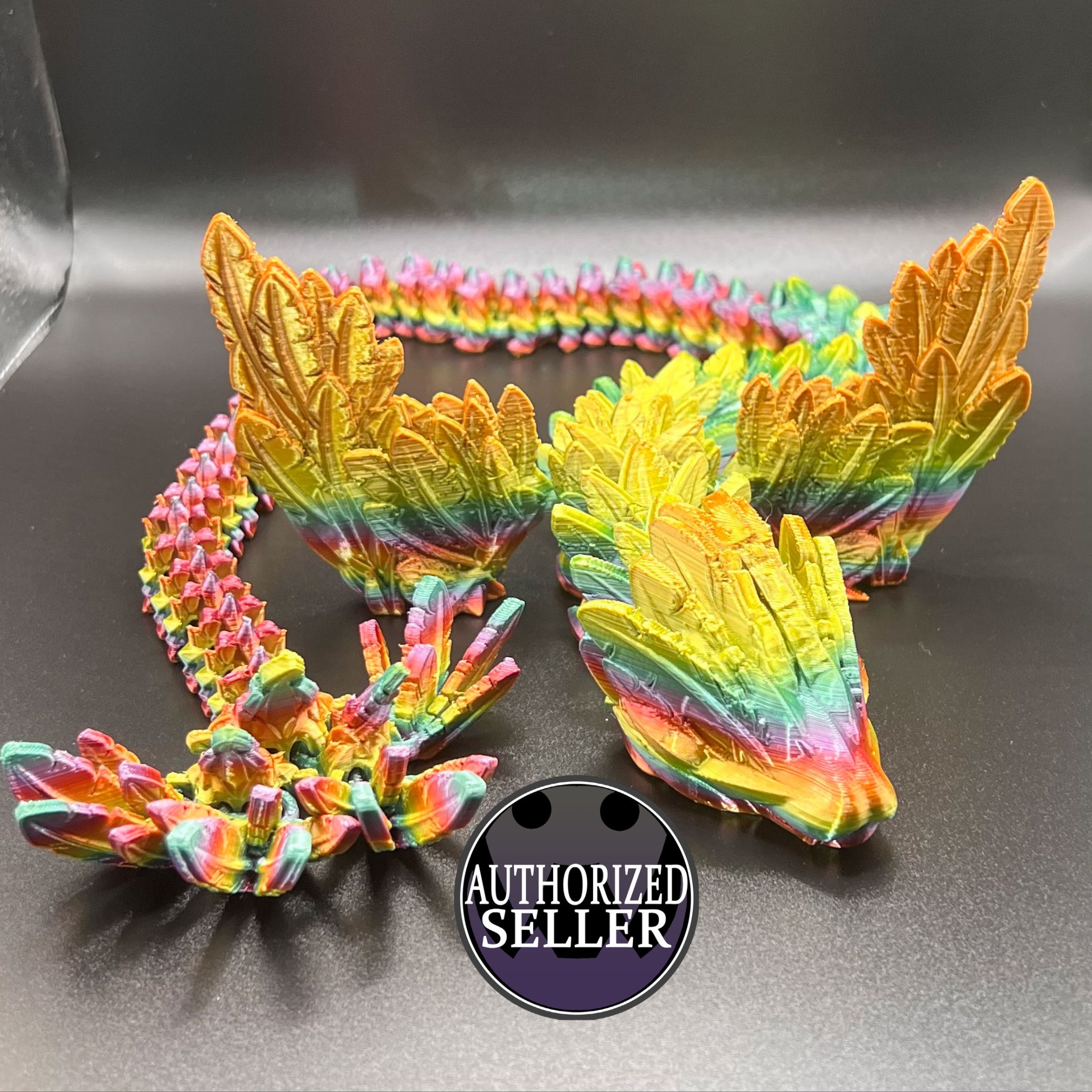 3D Printed Articulating Flying Serpent Flexi Toy Flexi | Etsy