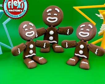 3D Printed Articulating Gingerbread Man - Etsy