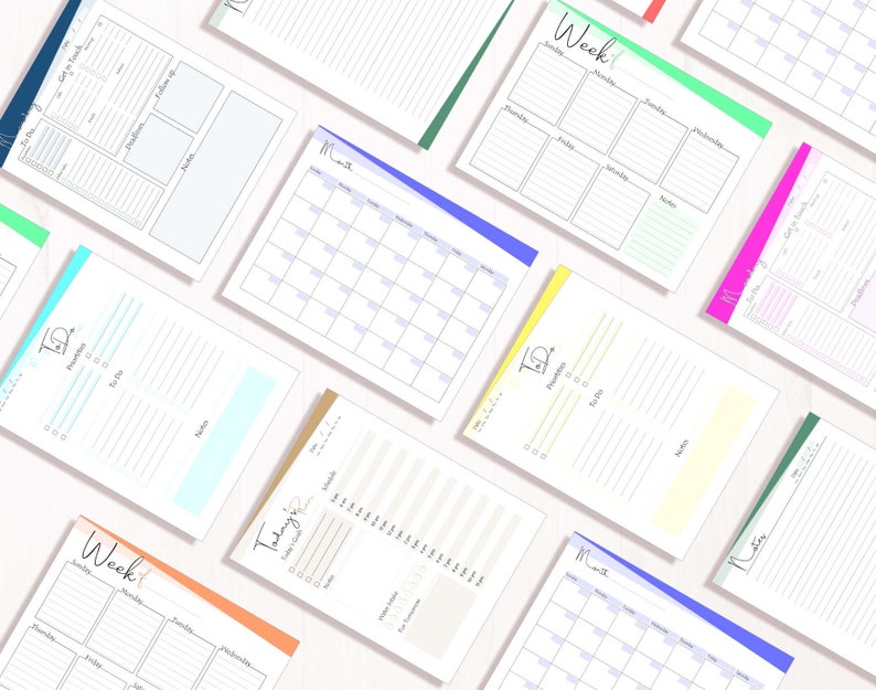 Printable Daily Schedule Instant Download Print at Home Organize Your ...