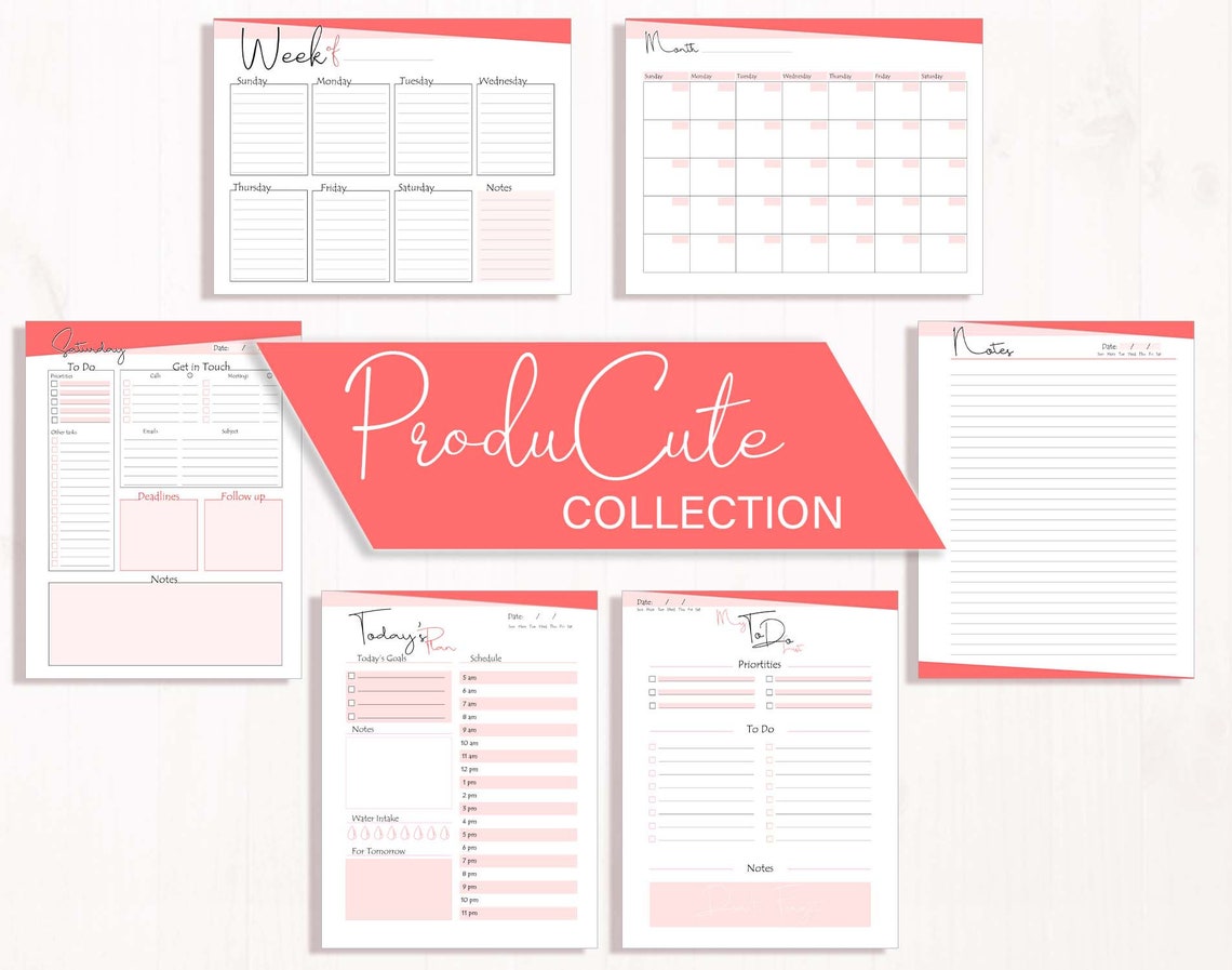 Printable Daily Schedule Instant Download Print at Home Organize Your ...