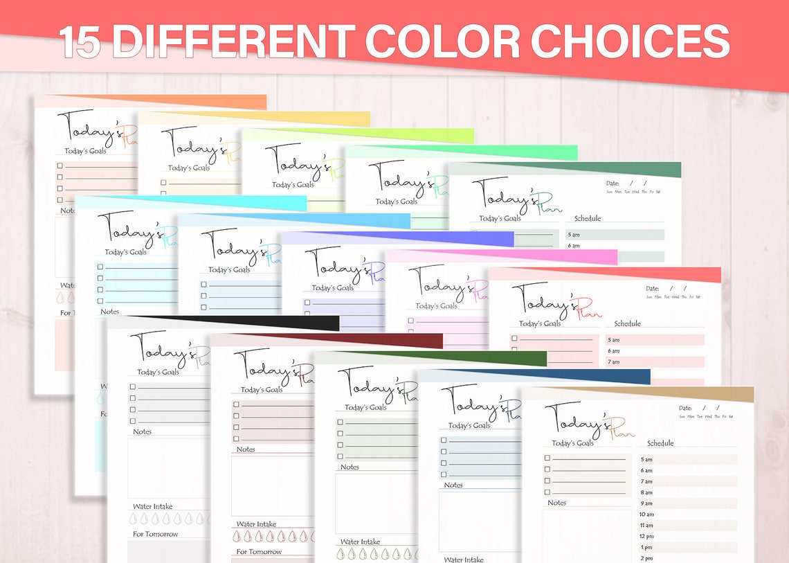 Printable Daily Schedule Instant Download Print at Home Organize Your ...