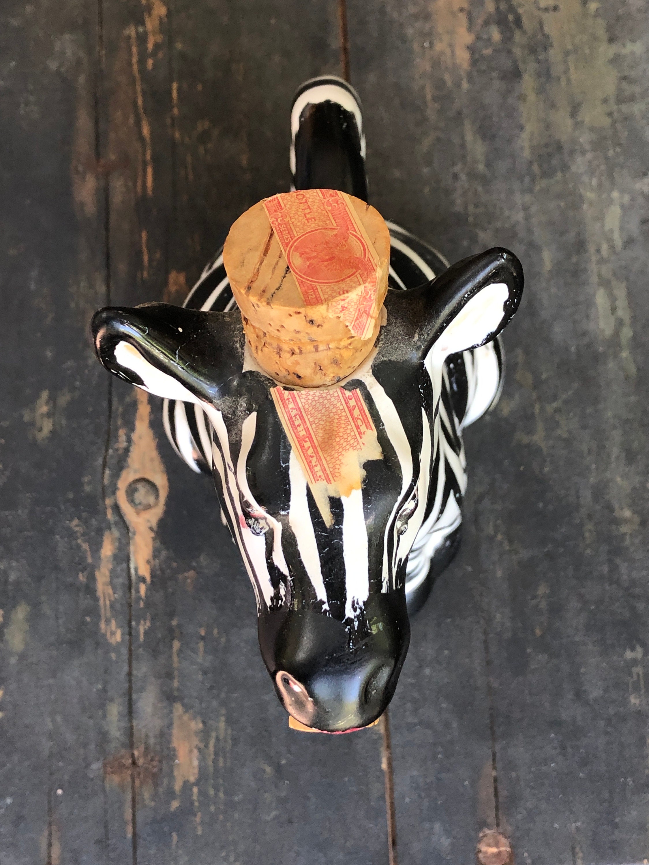 Vintage R.E.M.O Italy Ceramic Hand Painted Zebra Decanter Pitcher 1975 ...