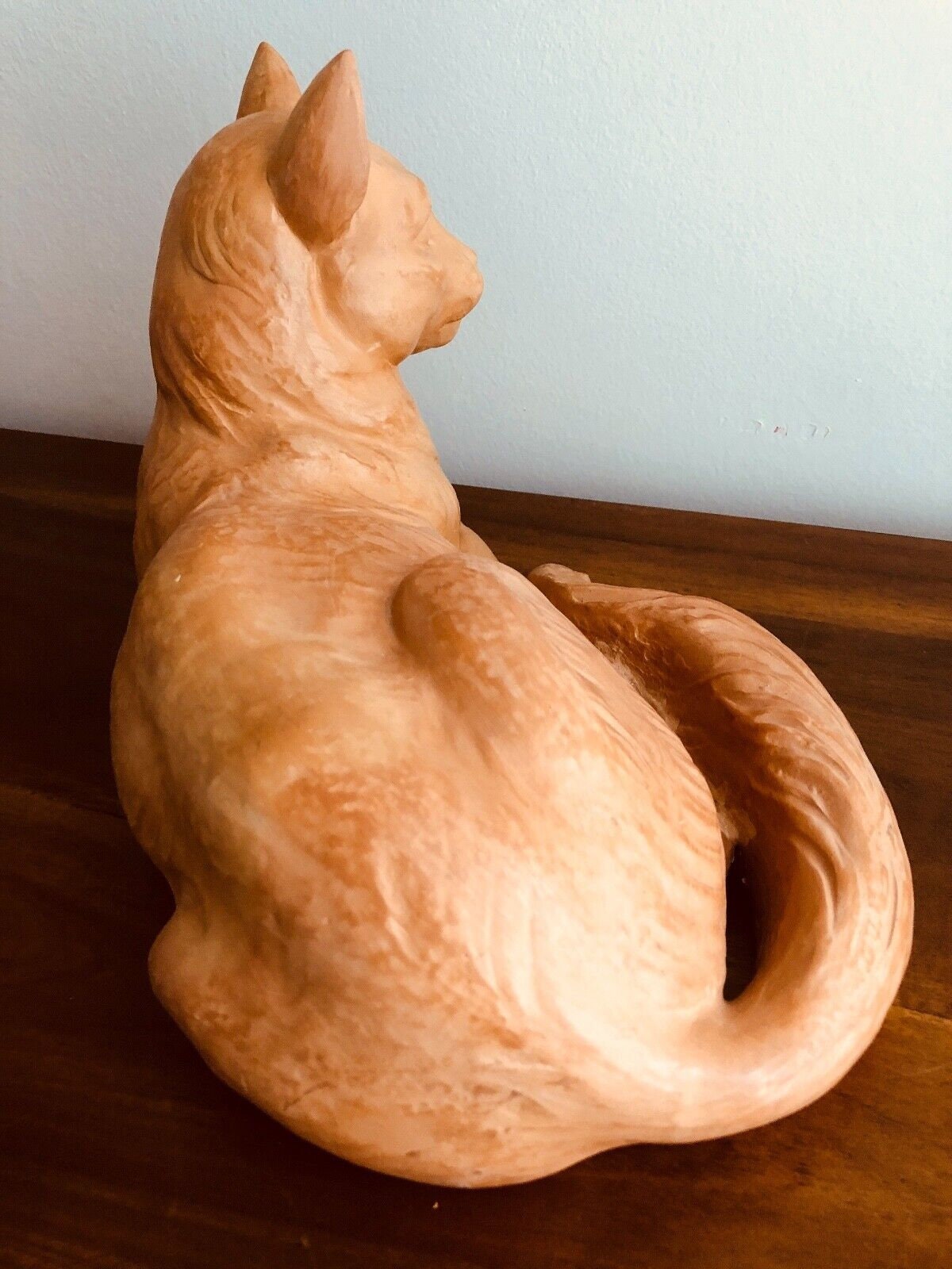 Life Size Terracotta Cat Pottery Art Sculpture Signed AB Italy ...