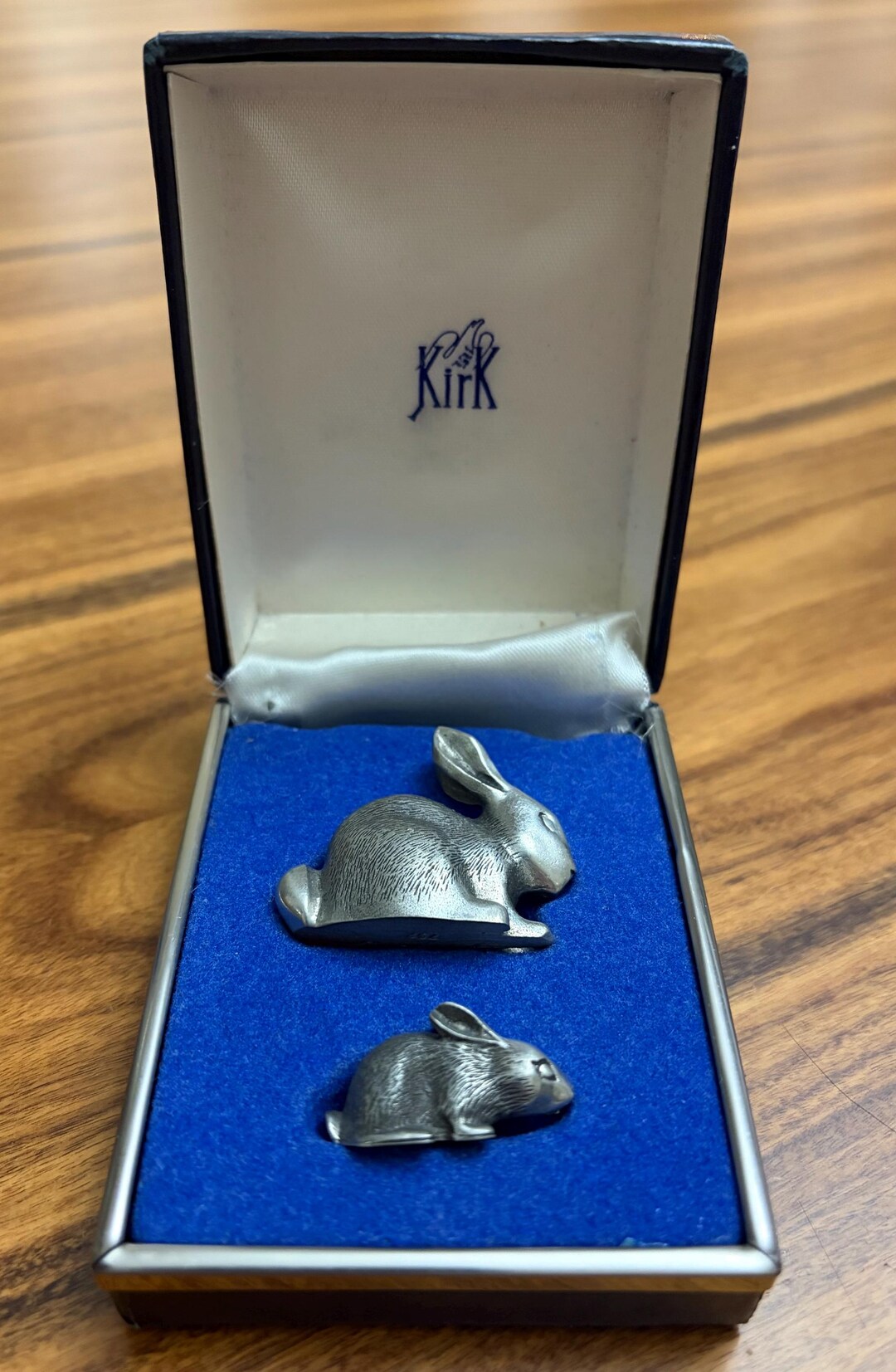 Vintage Kirk Pewter Rabbits Bunnies Boxed Set - Etsy