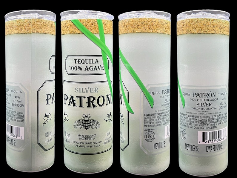 Patron Silver Tequila Tumbler With 3D Lid, 20oz Stainless Steel Skinny ...