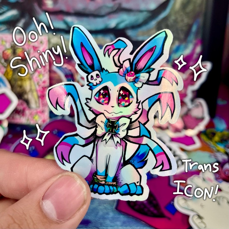 Fairy Type Shiny Sylveon Inspired Pastel Goth Trans Rights - Etsy