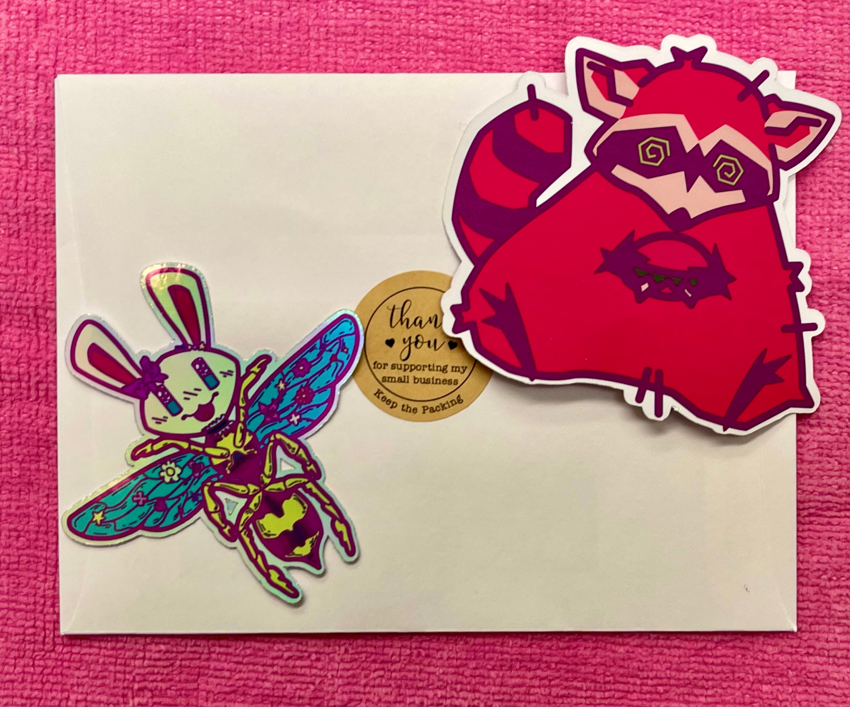 Weirdcore Bunny Wasp Vinyl Decalcreepy Cute Rabbit Bug - Etsy UK