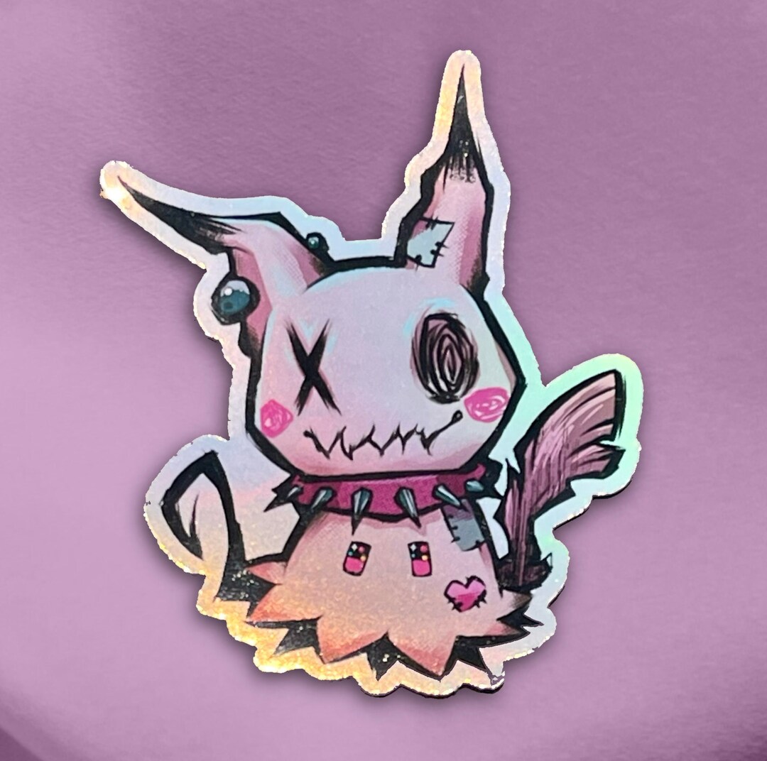 Mimikyu Inspired Vinyl Stickerweirdcore Pokemon Decalholographic Creepy ...