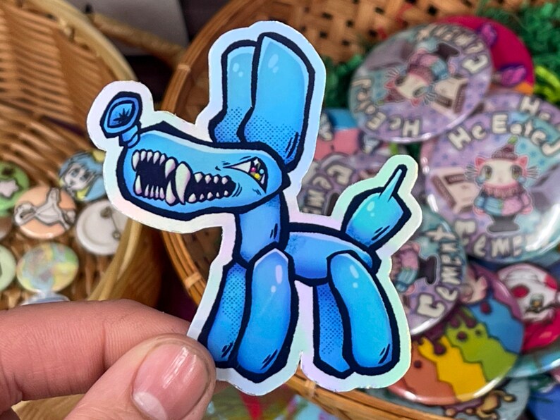 Weirdcore Balloon Dog Stickerclowncore Sticker Pack Clown - Etsy