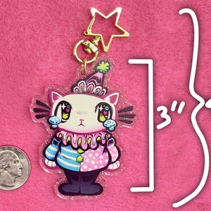 Clown Cat Keychain|clowncore Accessories|clowncore Aesthetic |weirdcore ...