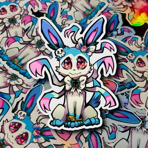 Fairy Type Shiny Sylveon Inspired Pastel Goth Trans Rights Vinyl ...