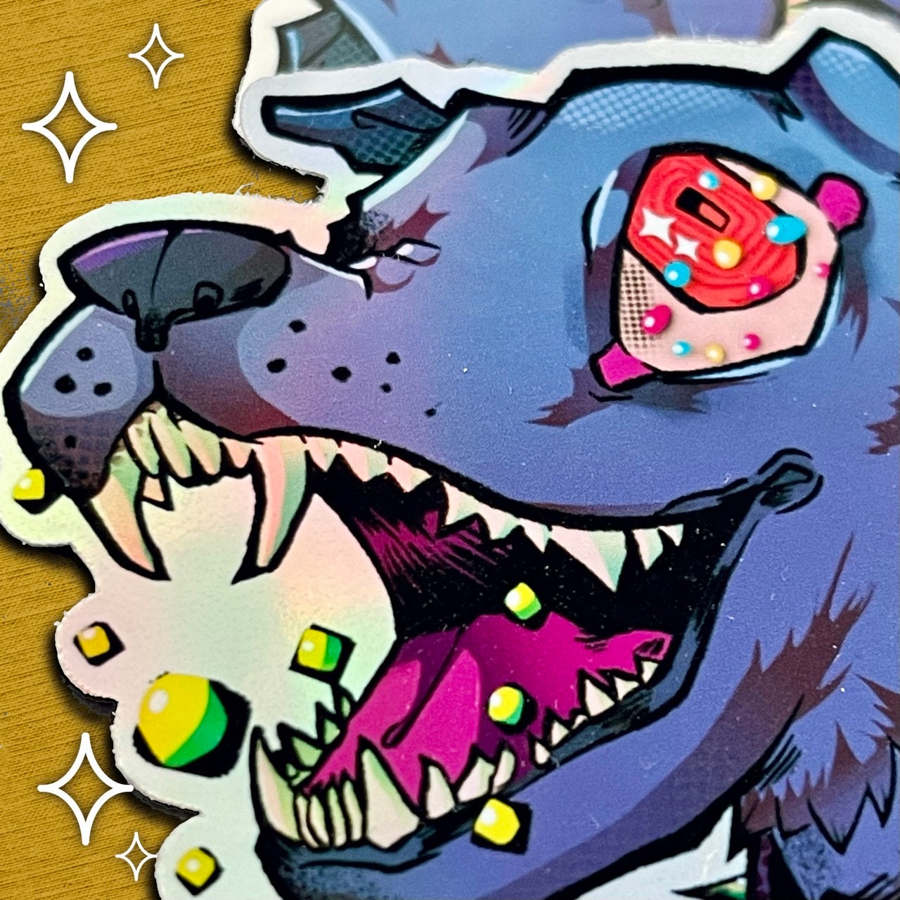 Black Smile Dog Weirdcore Vinyl Decalblack Dog Pet - Etsy