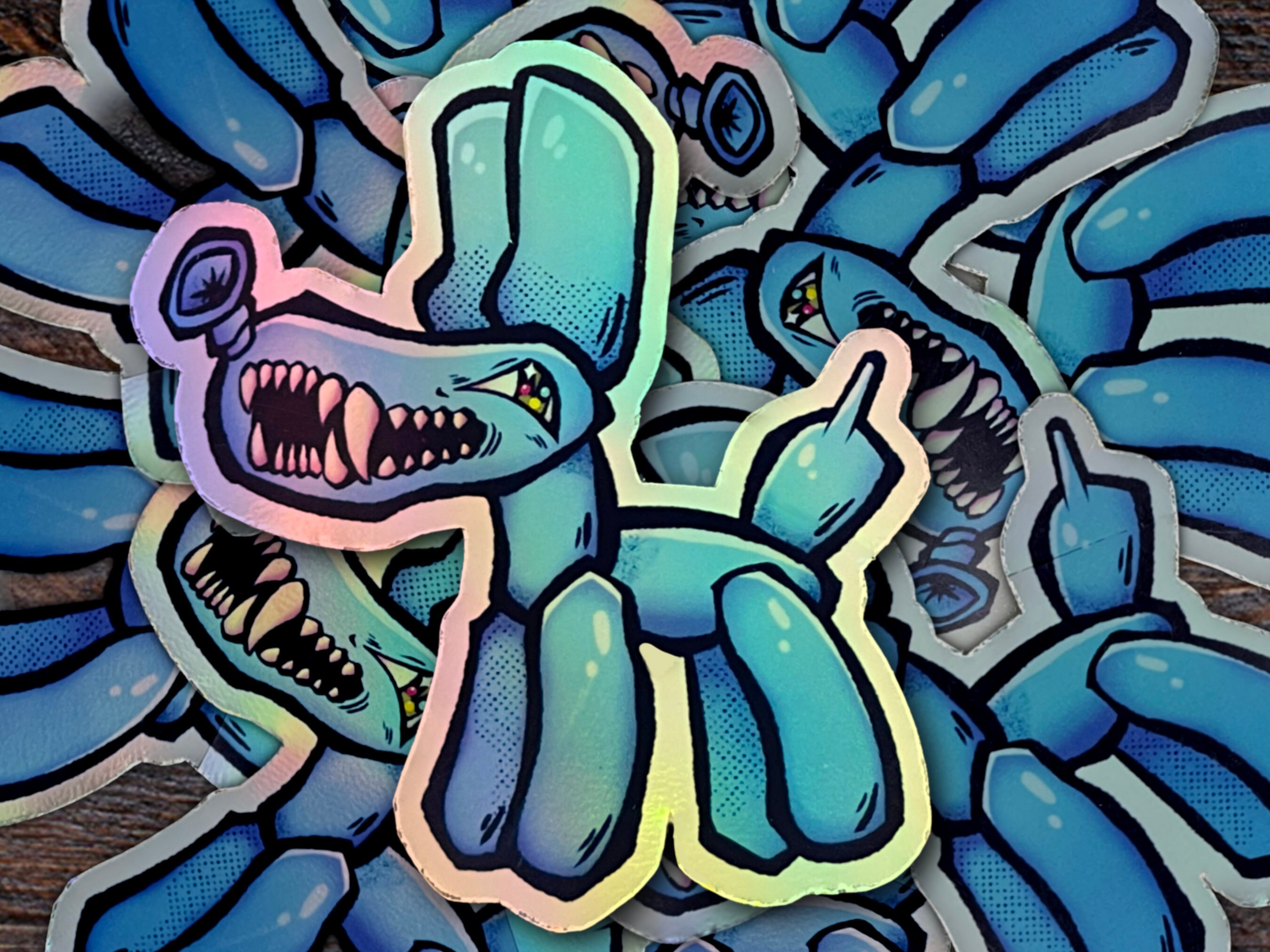 Weirdcore Balloon Dog Stickerclowncore Sticker Pack Clown - Etsy