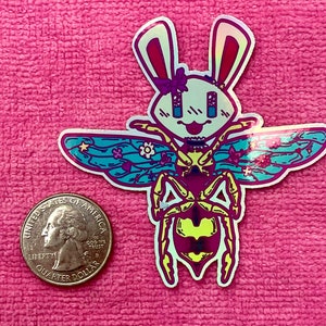 Weirdcore Bunny Wasp Vinyl Decalcreepy Cute Rabbit Bug - Etsy Canada