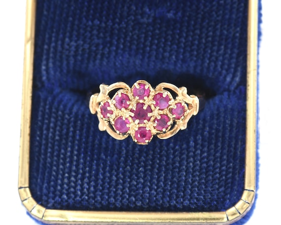 Vintage 10K Yellow Gold Ruby Ring - Etsy