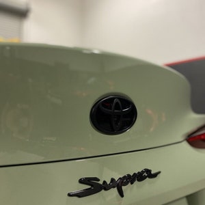 GLOSS RED + BLACK Supra Rear Letter Badge Emblem Replacement Metal ...