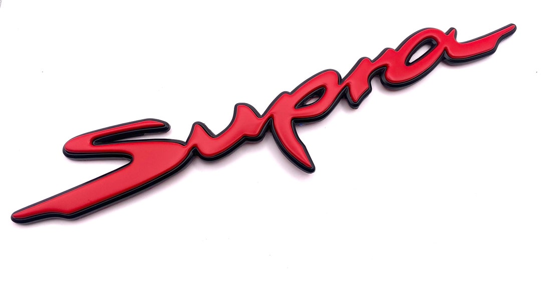 SATIN MATTE RED + Black Supra Rear Letter Badge Emblem Replacement ...