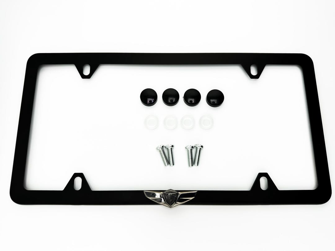 Slimline Premium Genesis License Plate Frame Stainless Steel Satin ...
