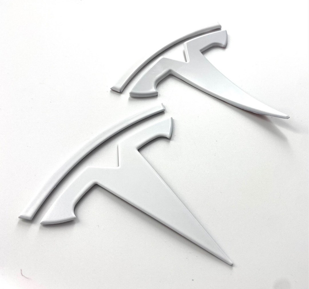 Gloss White Tesla Model 3 Badge Replacements, Front/rear (2pc Set) - Etsy