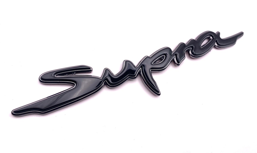 BLACK CHROME Supra Rear Letter Badge Emblem Replacement METAL Version ...