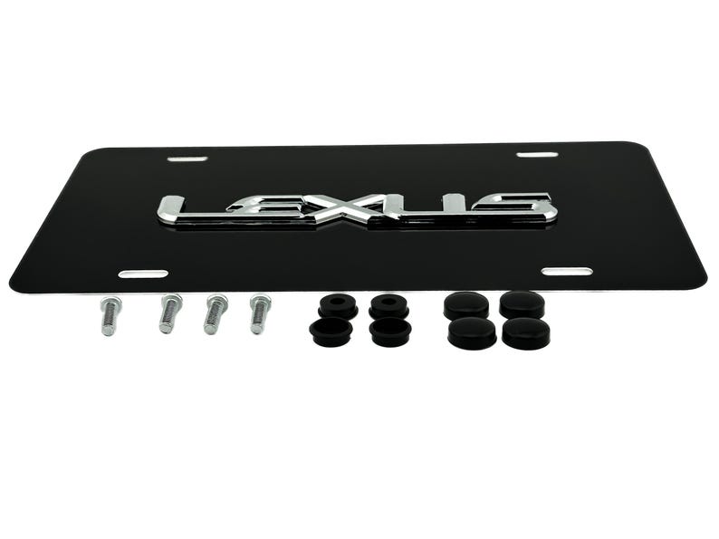 Black FRONT VANITY Logo License Plate With Emblem Badge for LEXUS ...
