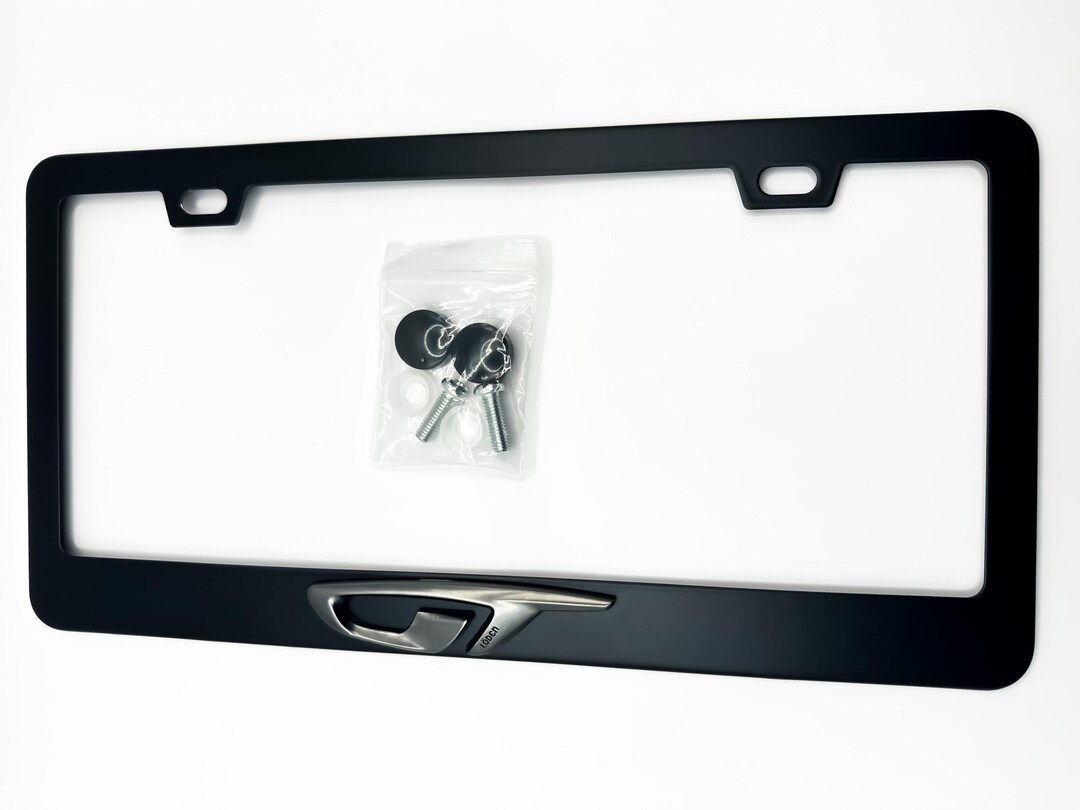 Satin Black OPEL GT License Plate Frame Stainless Steel With Gunmetal ...