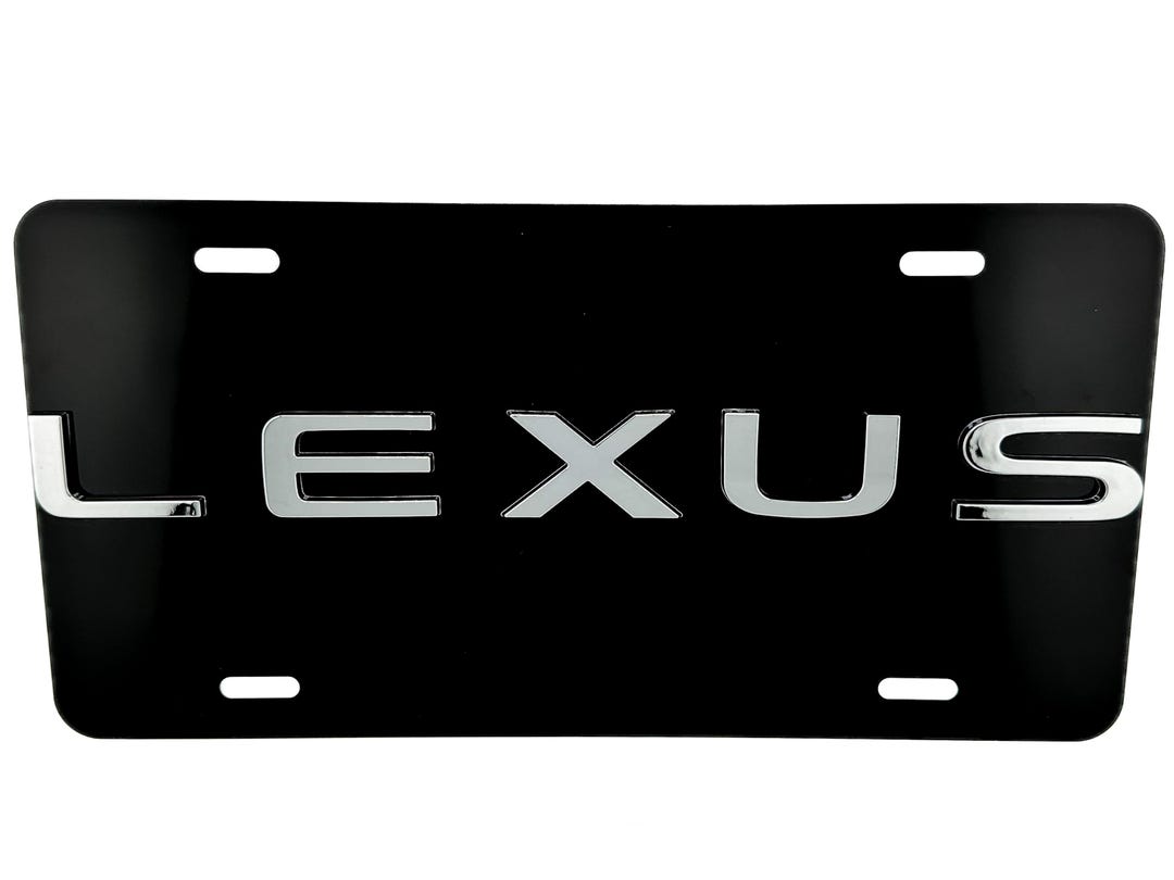 NEW STYLE Front Vanity Logo License Plate With Emblem Badge for LEXUS ...